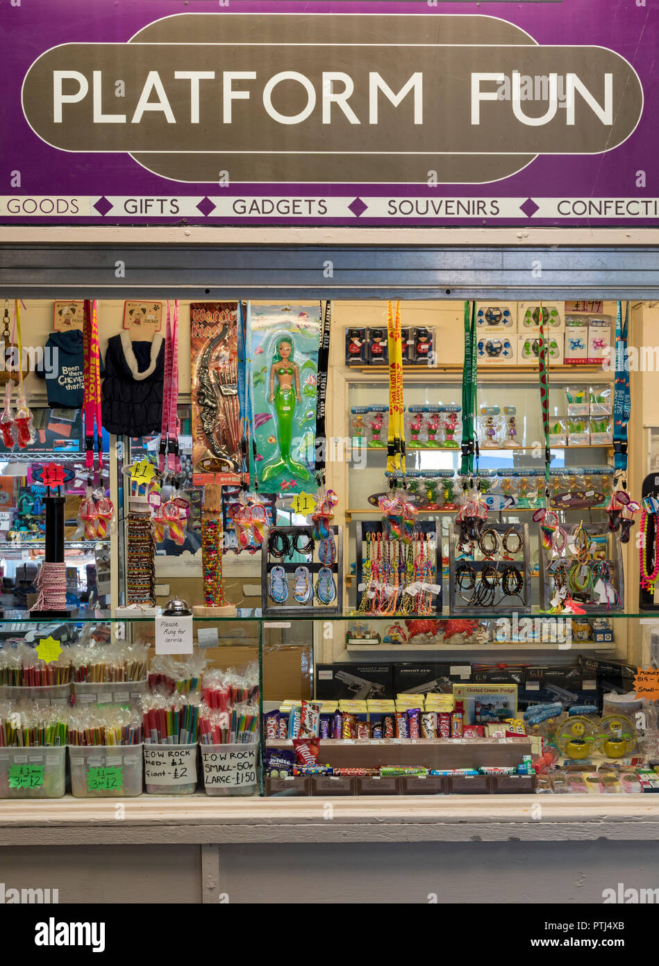 a souvenir or gift shop at Ryde esplanade railway station on the isle ...