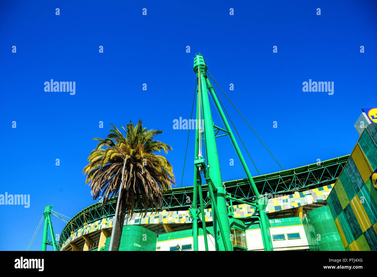 Exterior of the stadium Jose Alvalade. Home stadium for the Sporting ...