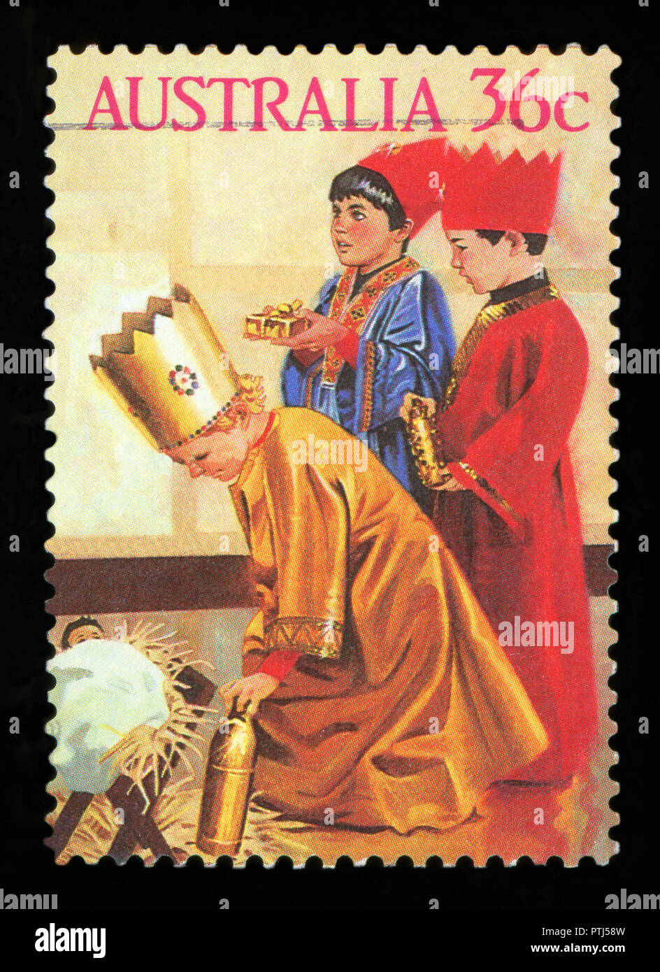 AUSTRALIA - CIRCA 1986:A Cancelled postage stamp from Australia ...