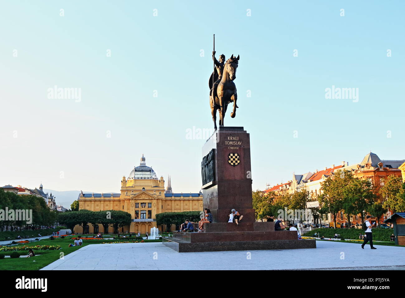 King Tomislav statue in Zagreb Croatia Stock Photo - Alamy