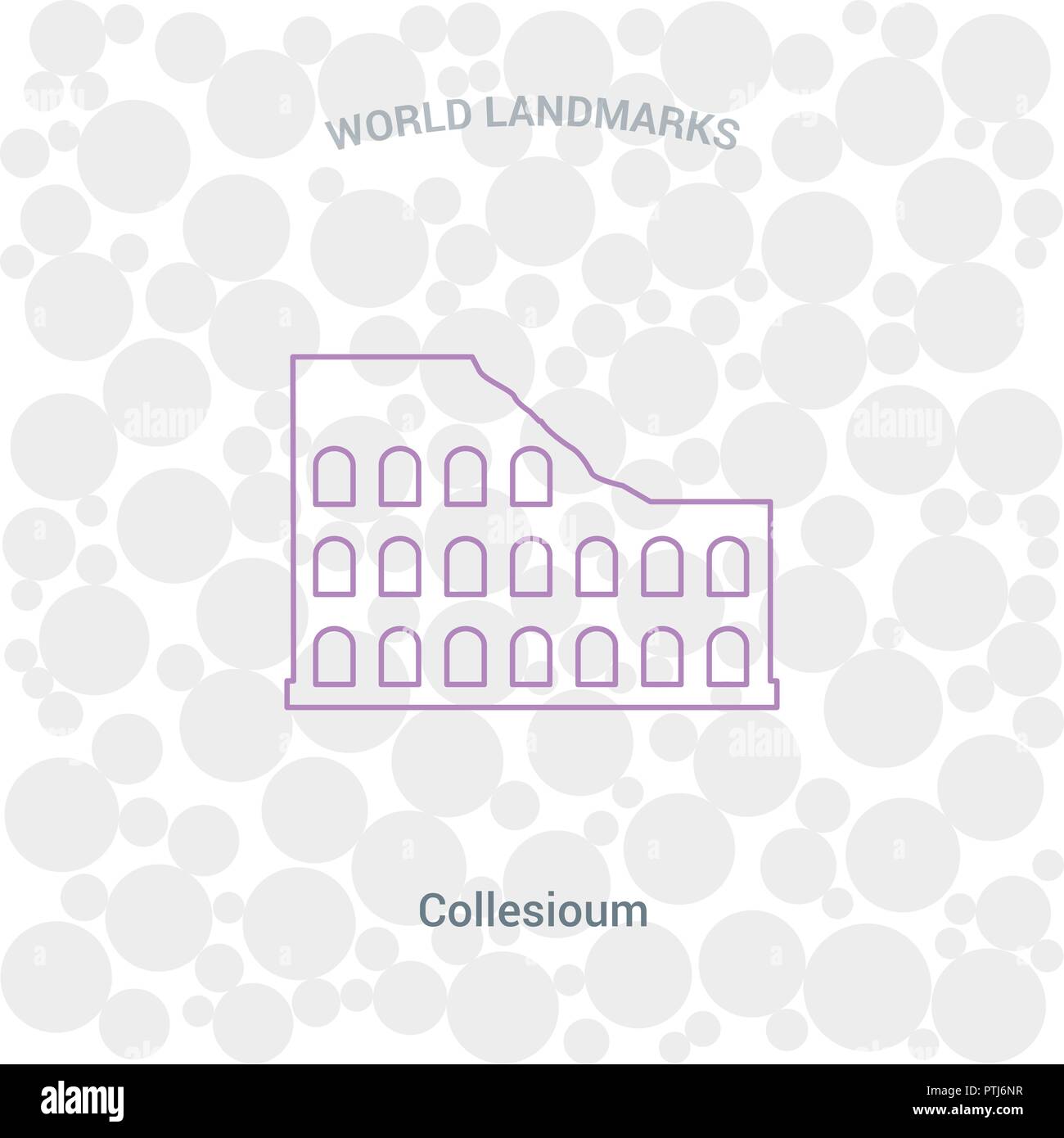 World Famous landmarks design with creative background vector Stock ...