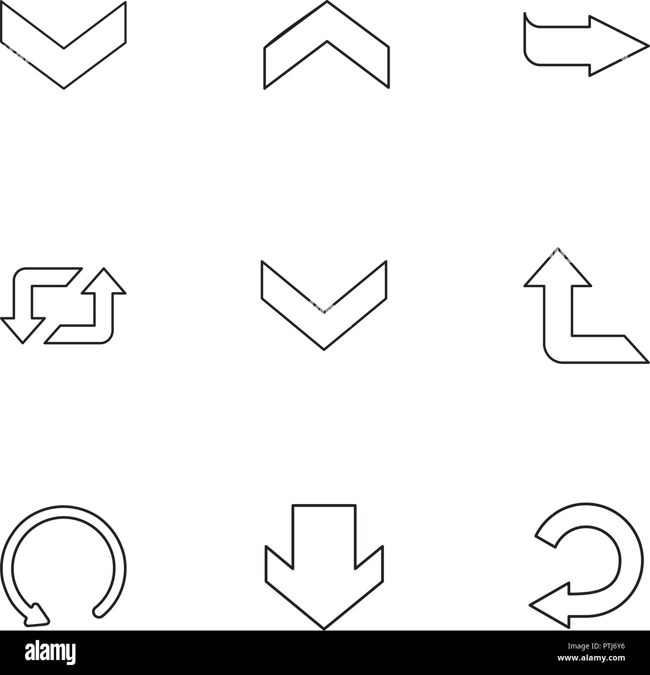 reset , up , next , arrows , directions , left , right , pointer ...