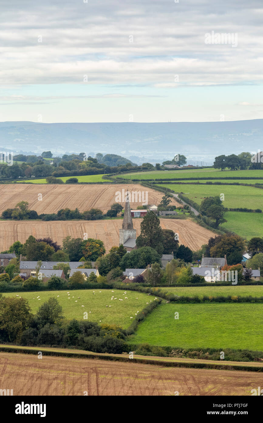 The village of Trellech in south Wales Stock Photo - Alamy