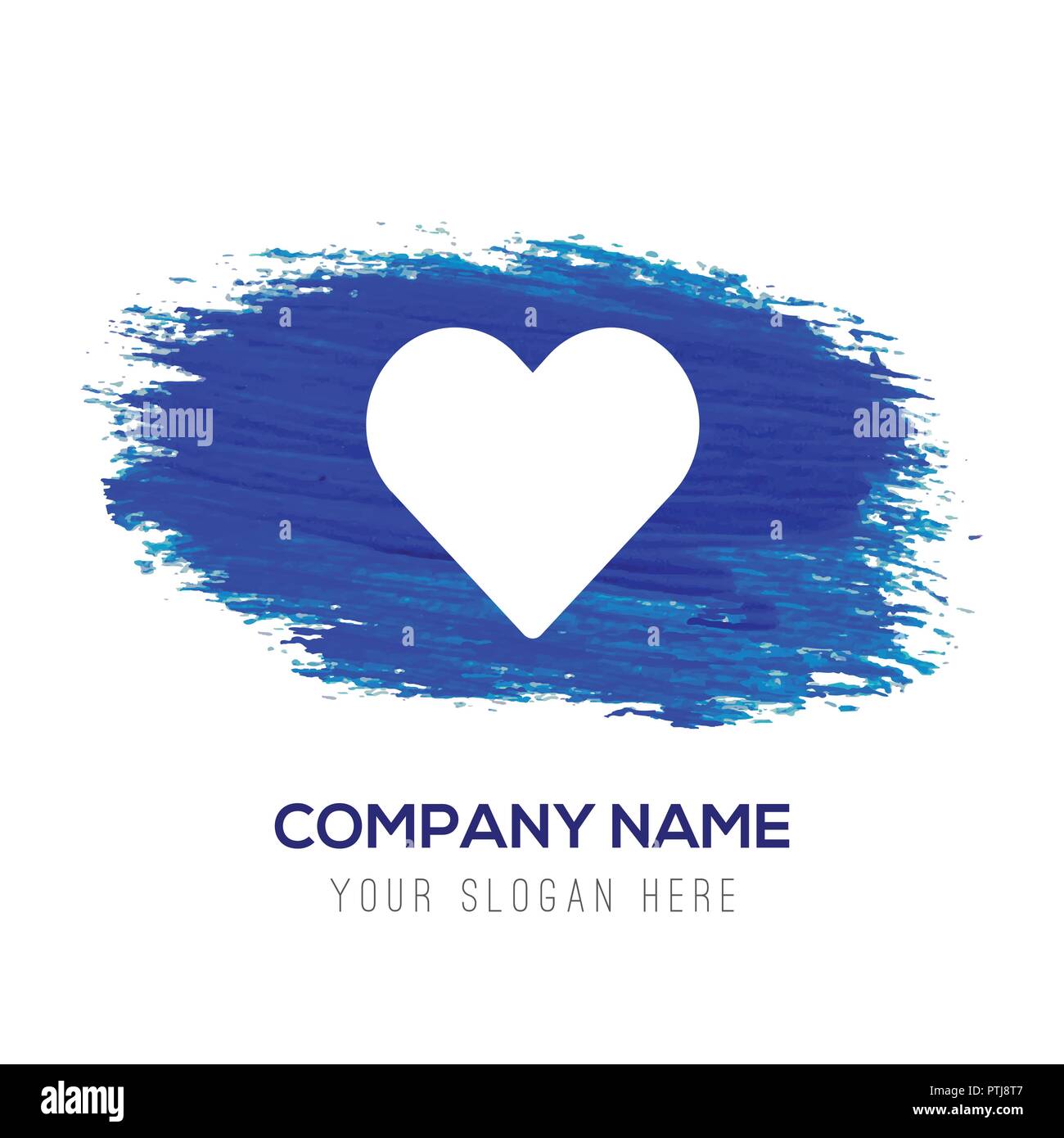 Heart Icon - Blue watercolor background Stock Vector Image & Art - Alamy