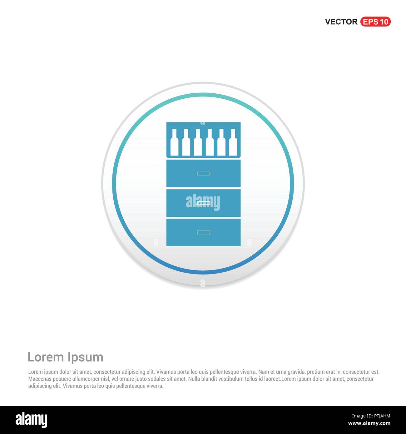 Bottles on bar counter icon - white circle button Stock Vector Image ...