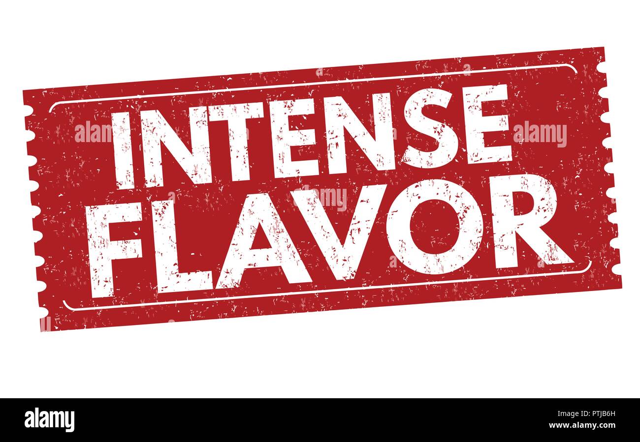 Intense flavor sign or stamp on white background, vector illustration ...