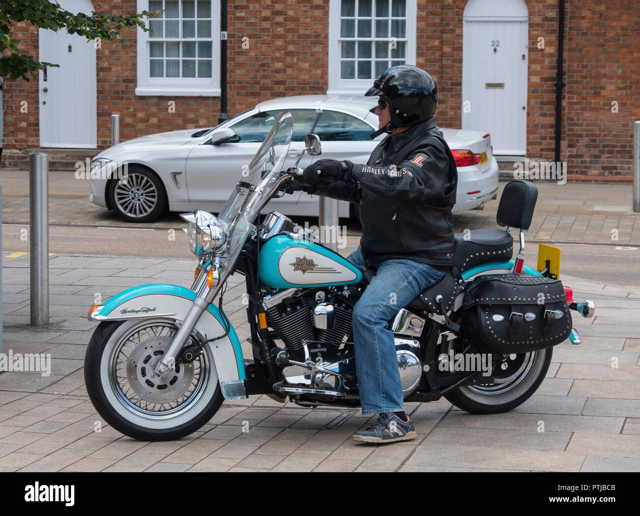 Harley davidson heritage softail motorcycle hi-res stock photography ...