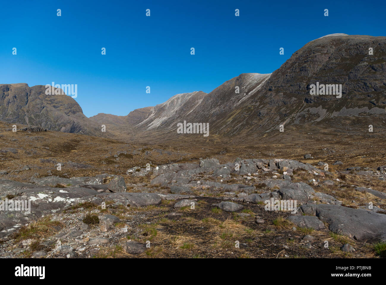 The Scottish Munro of Beinn Liath Mhor seen from Sgorr Ruadh, note the ...