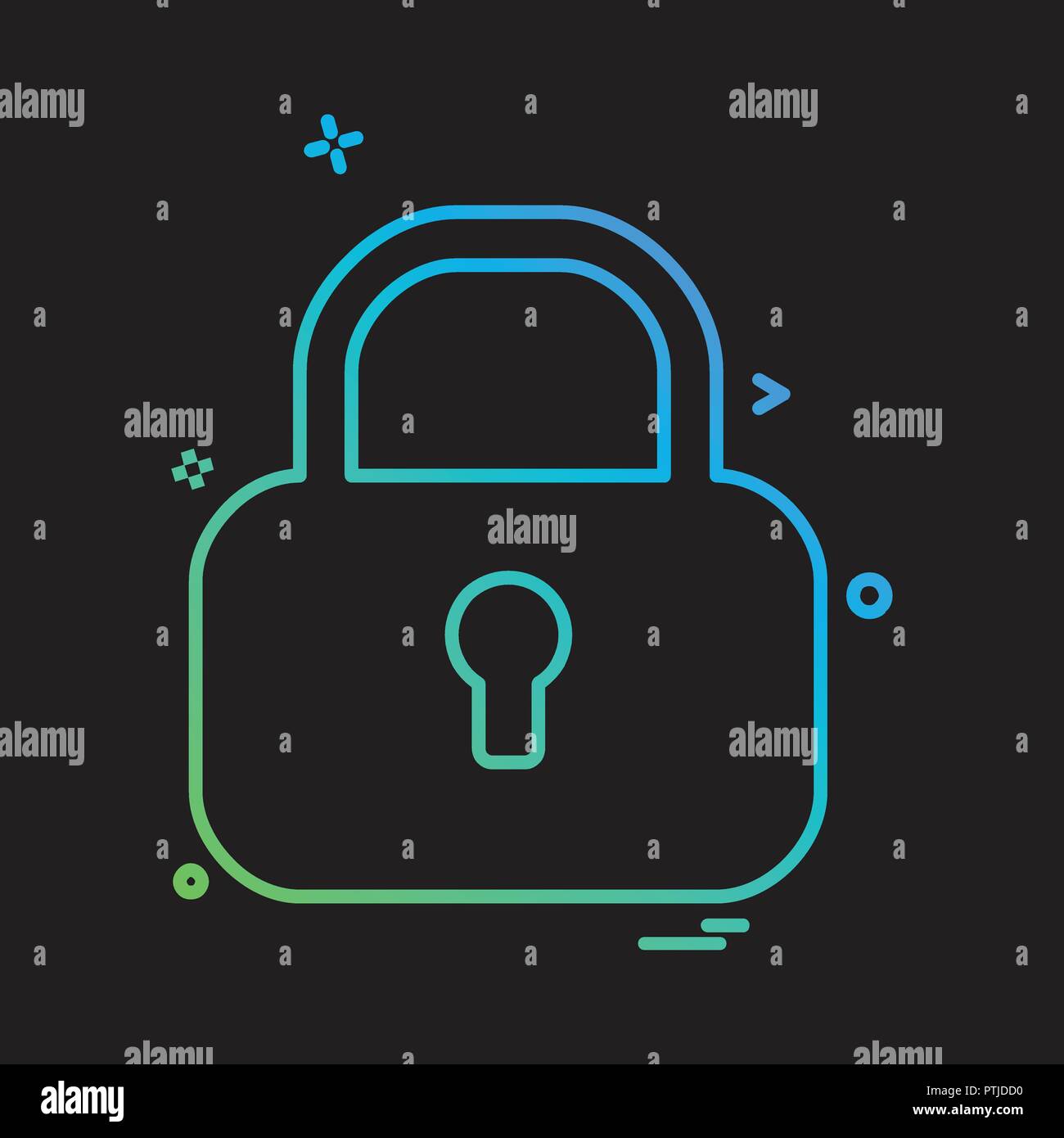 Lock icon design vector Stock Vector Image & Art - Alamy