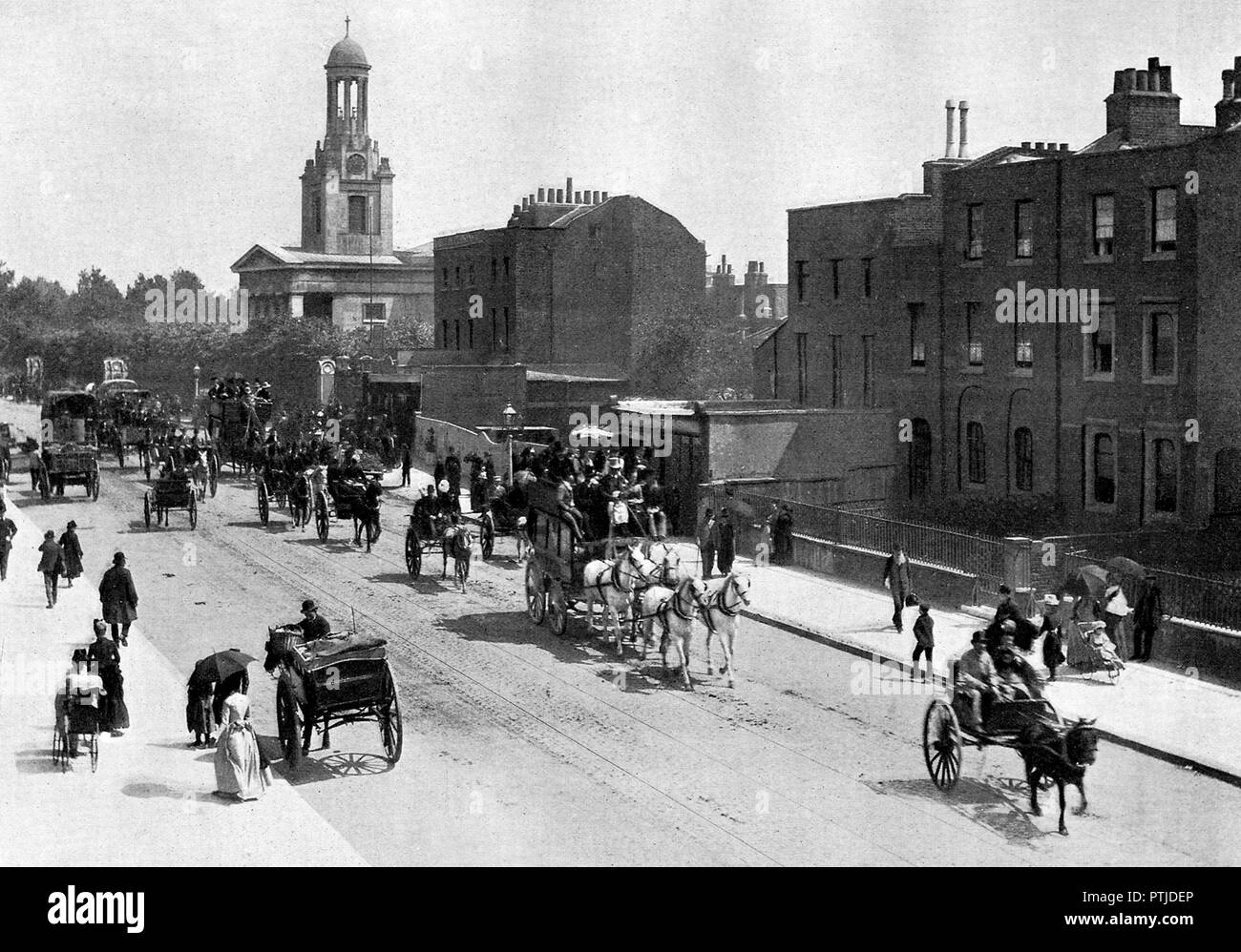 Clapham Road, London early 1900s Stock Photo - Alamy