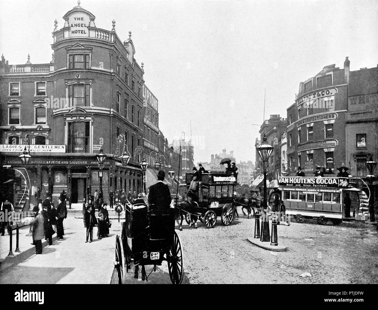 The Angel, Islington, London early 1900s Stock Photo - Alamy