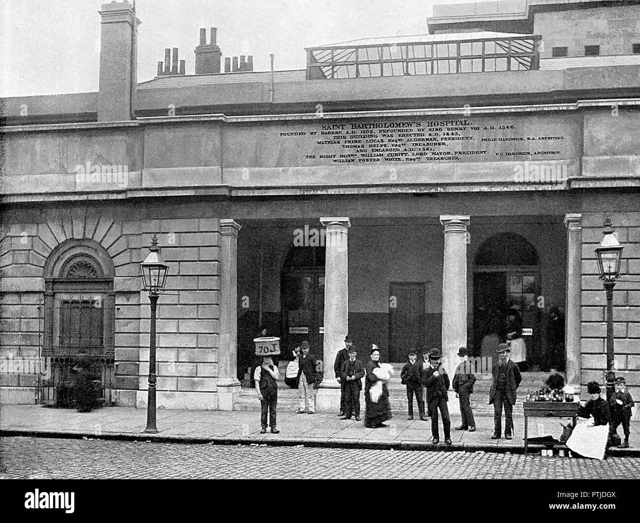 St Barts Hospital London early 1900s Stock Photo - Alamy