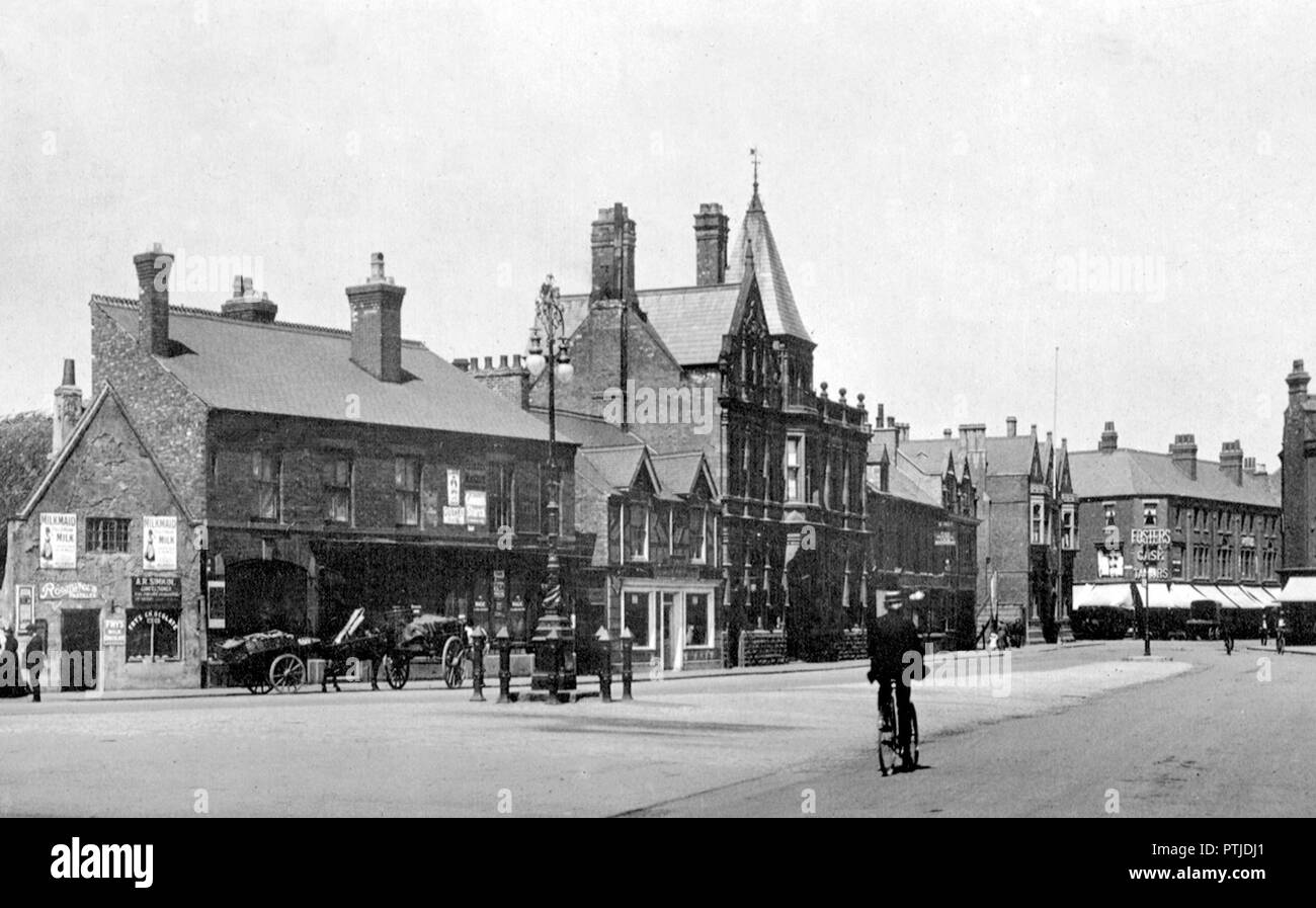 Market Place, Long Eaton early 1900s Stock Photo - Alamy