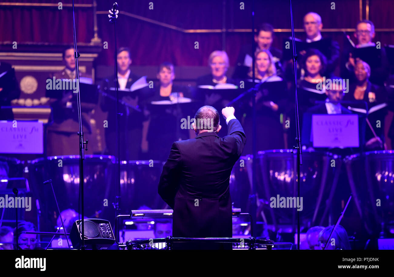 Composer Patrick Hawes conducts the Royal Philharmonic Orchestra on ...