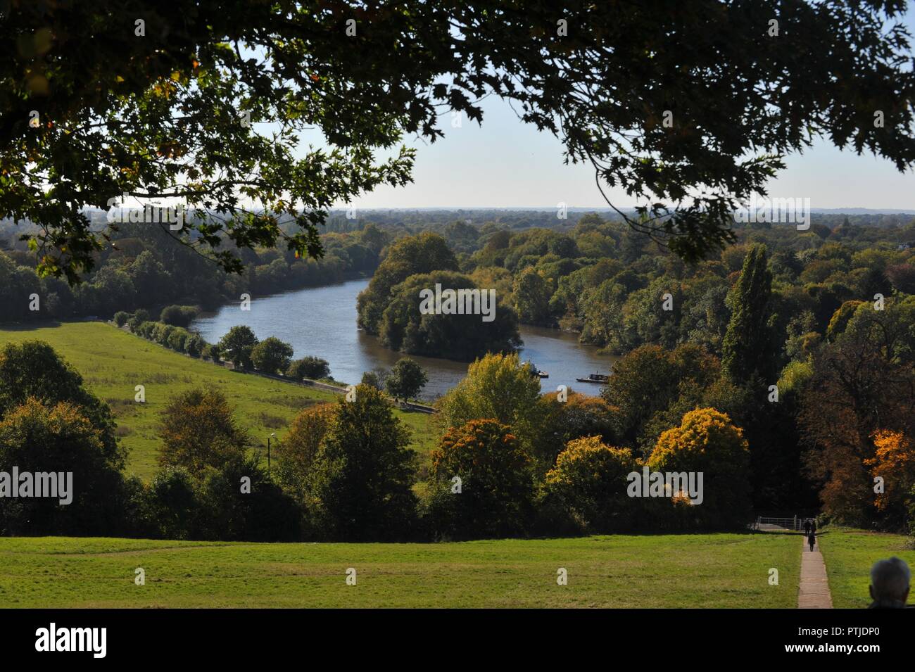 View of River Thames from Richmond Hill, autumn 2018 Stock Photo - Alamy