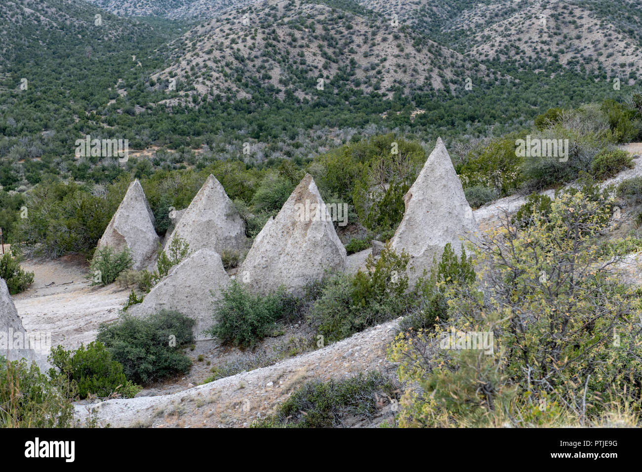 Scenes along Cave Trail at Kasha-Katuwe Tent Rocks National Monument in ...