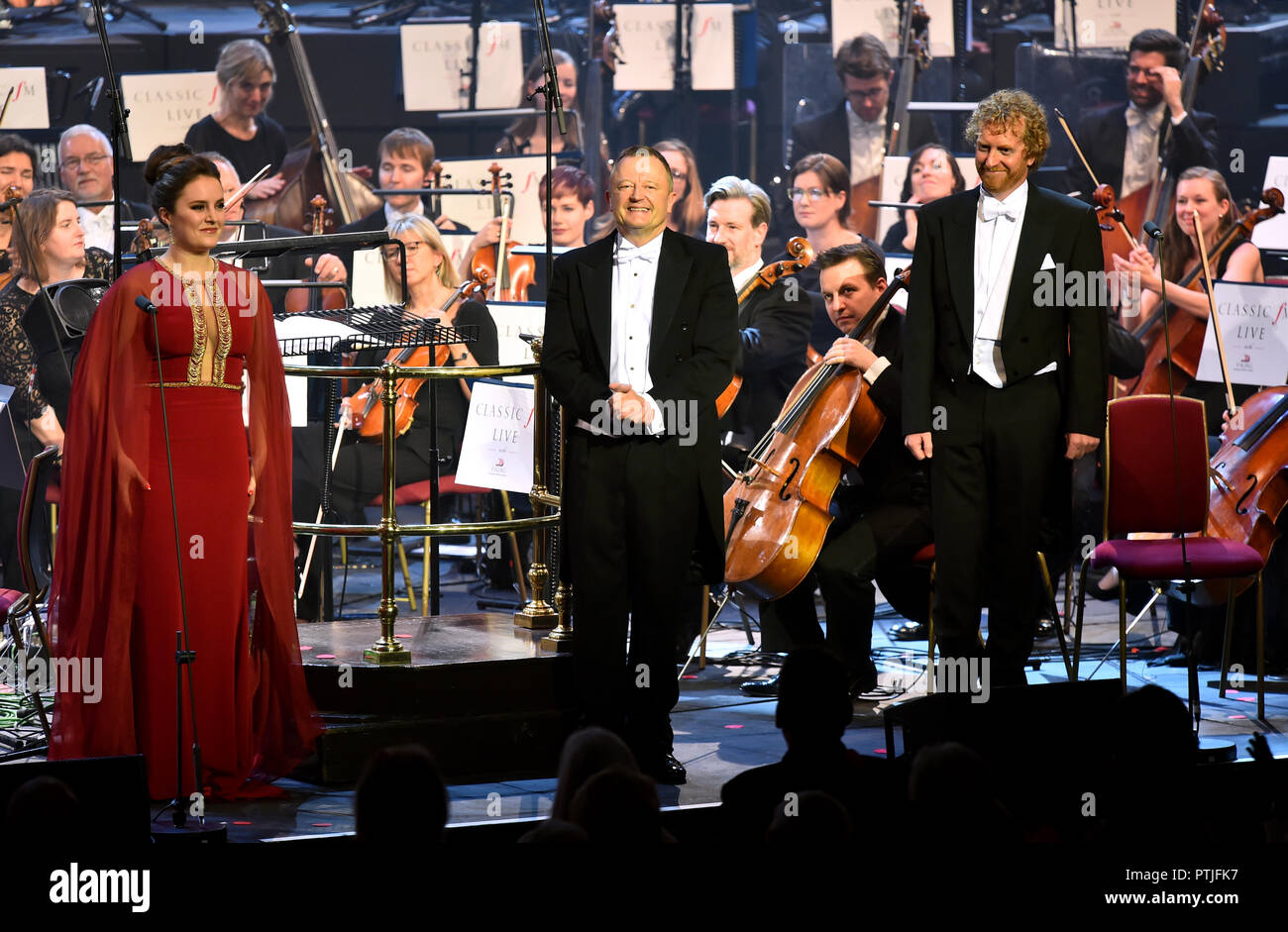 Conducter Patrick Hawes, Soloist's Louise Alder (left), Joshua Elliot ...