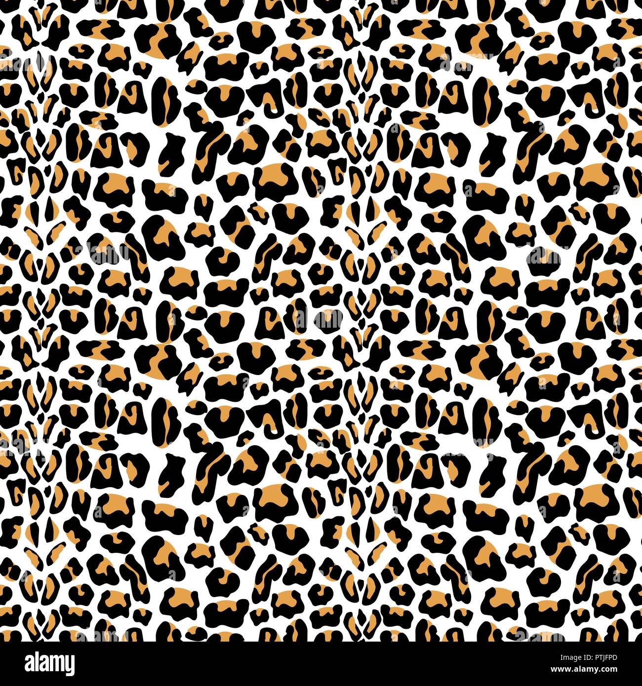 Vector seamless pattern with leopard fur texture. Repeating leopard fur ...