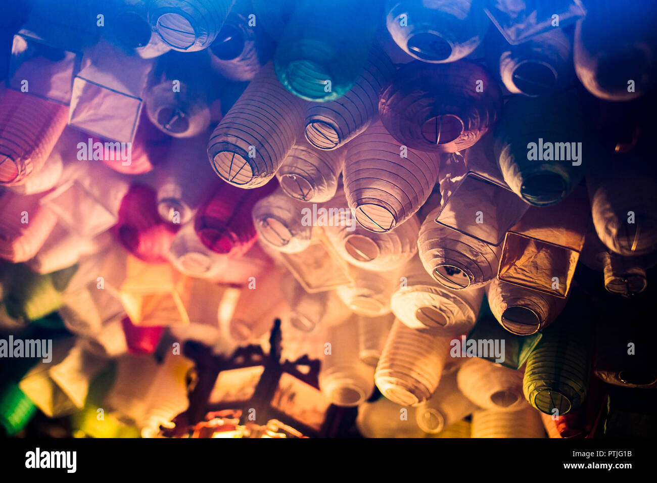 Display of small lanterns Stock Photo - Alamy