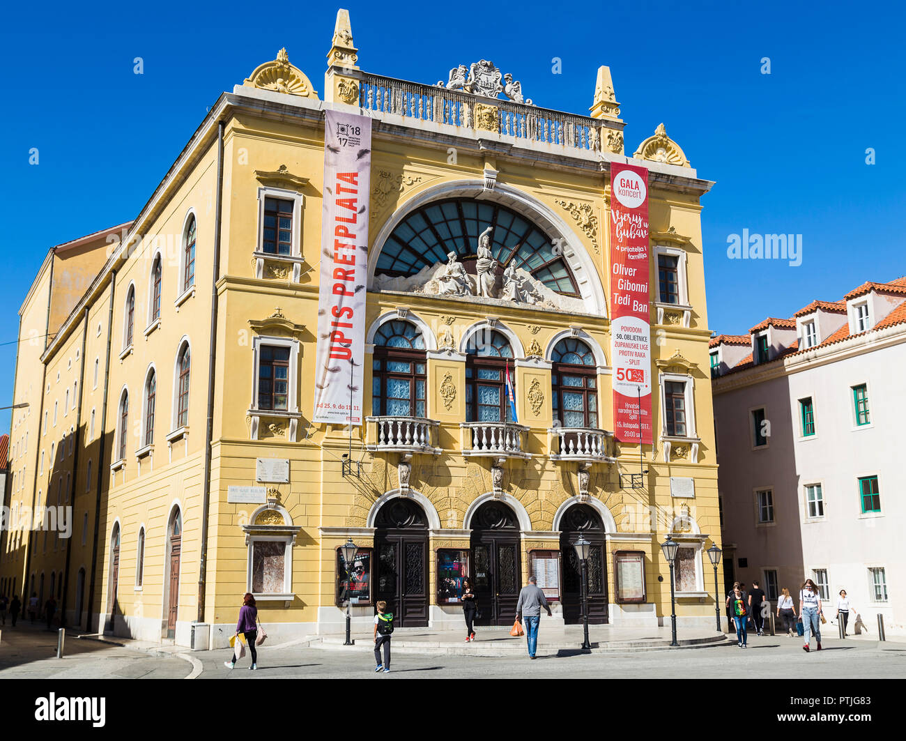 Croatian National Theatre in Split Stock Photo - Alamy