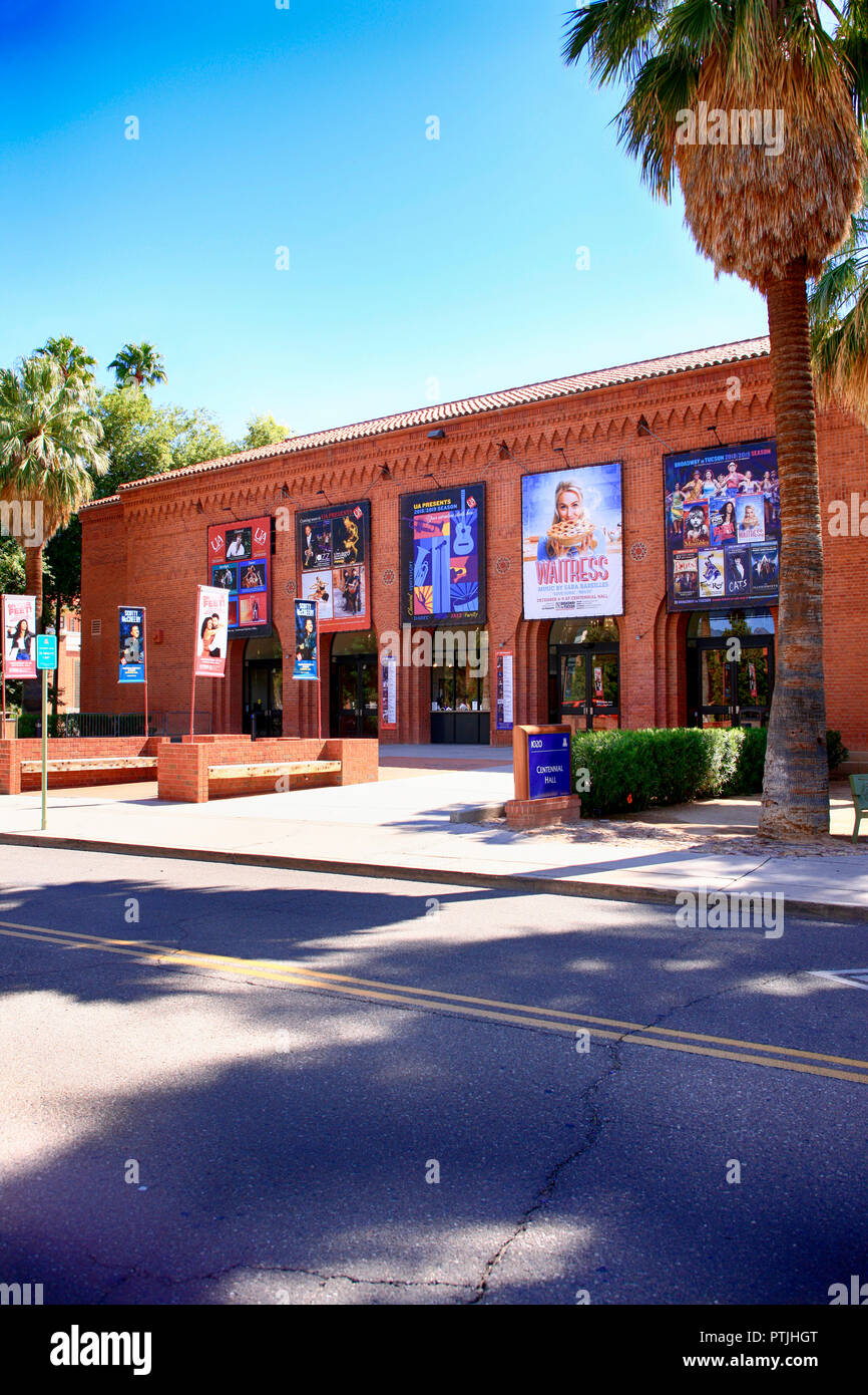 Outside the Centennial Hall University of Arizona buidling at E ...