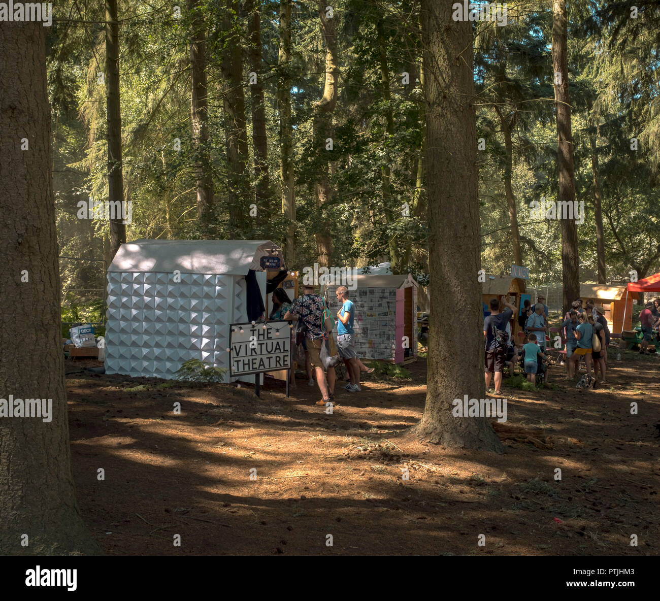 The Virtual Theatre in the woods at the Latitude festival in Henham ...