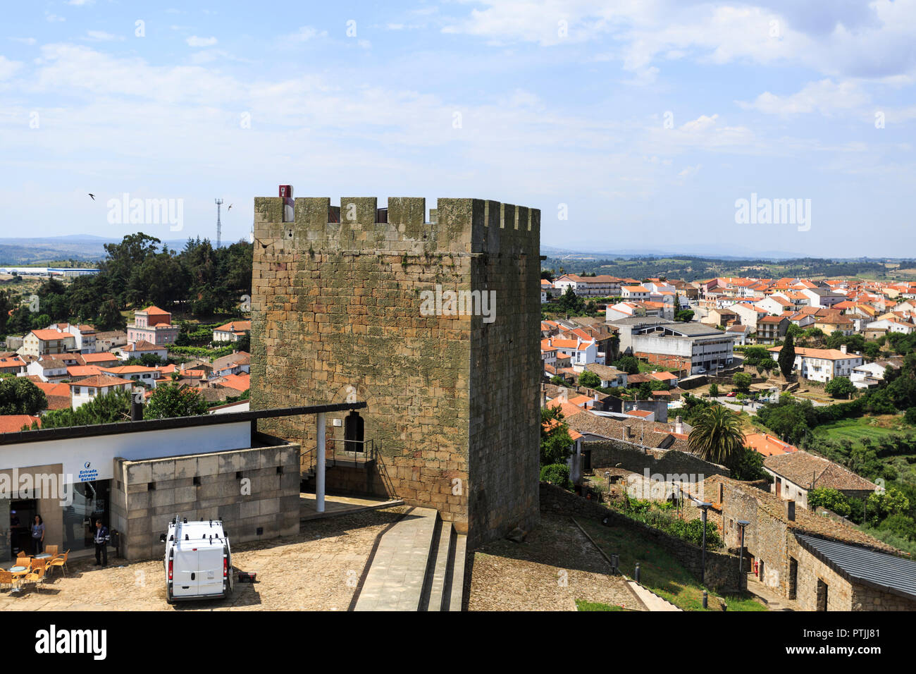 View of the south tower, built in the 13th century of military ...