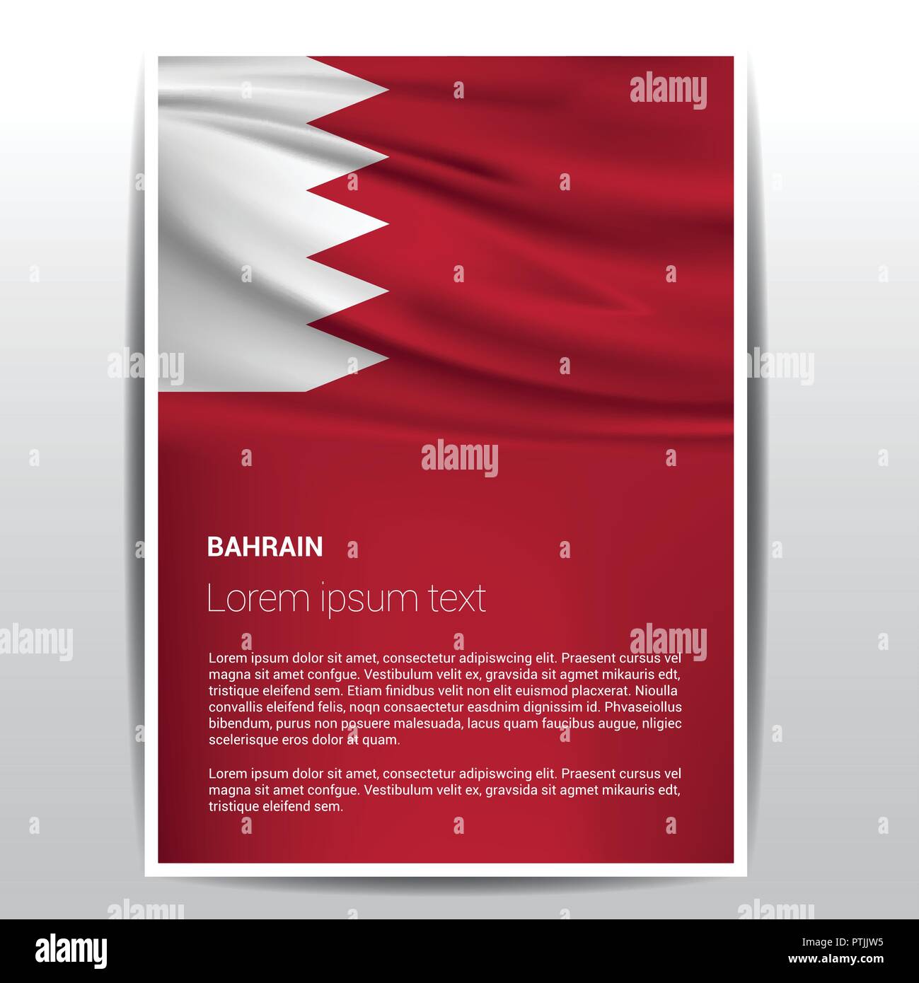 Bahrain flag design vector Stock Vector Image & Art - Alamy