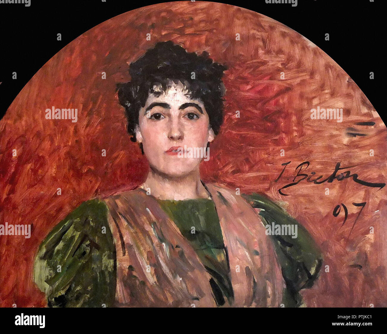 Breton Jules - Portrait De Mme Dorchain Stock Photo - Alamy