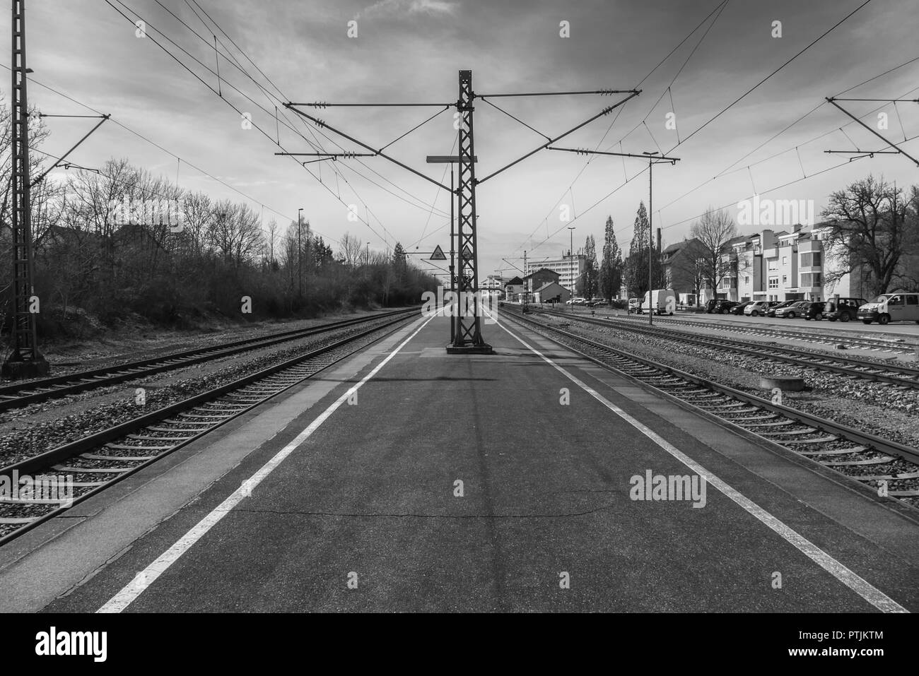 An old platform of a train station in a German town Stock Photo - Alamy