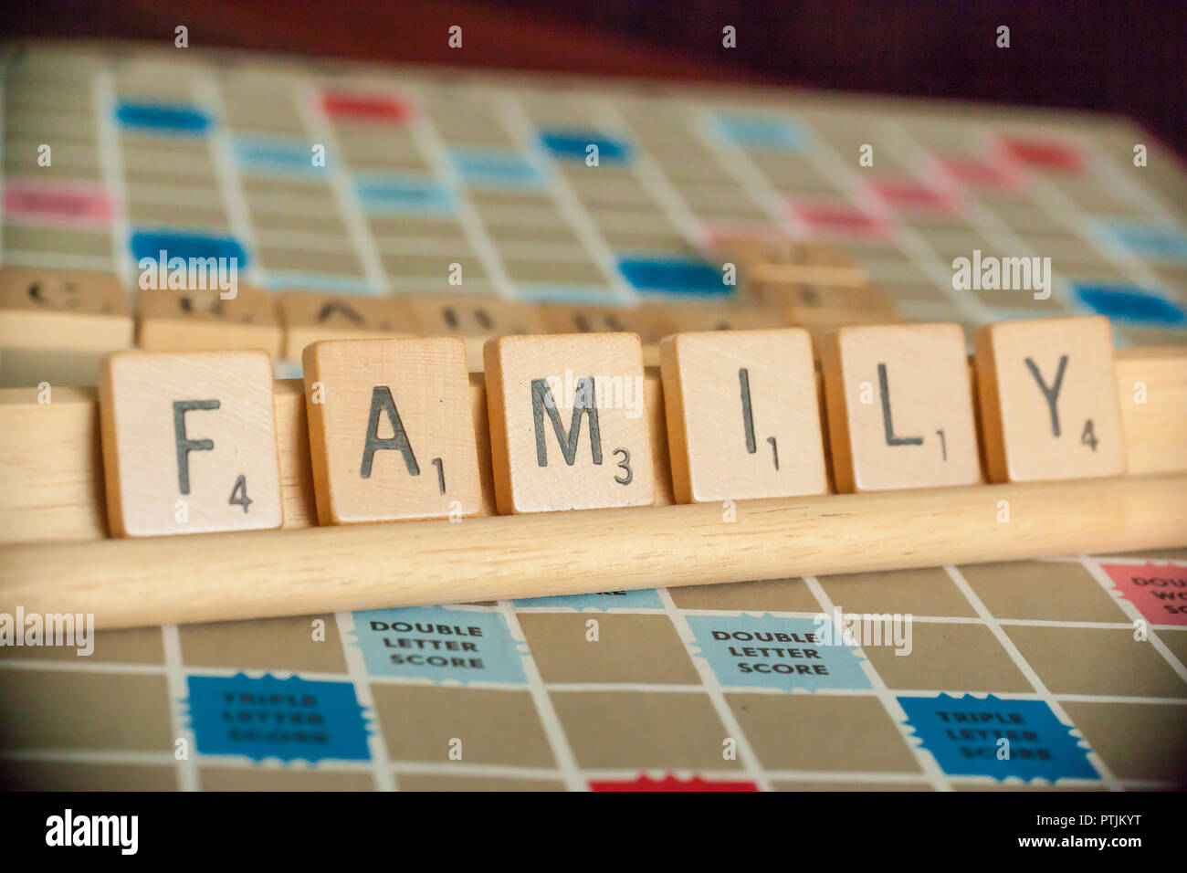 Scrabble family hi-res stock photography and images - Alamy