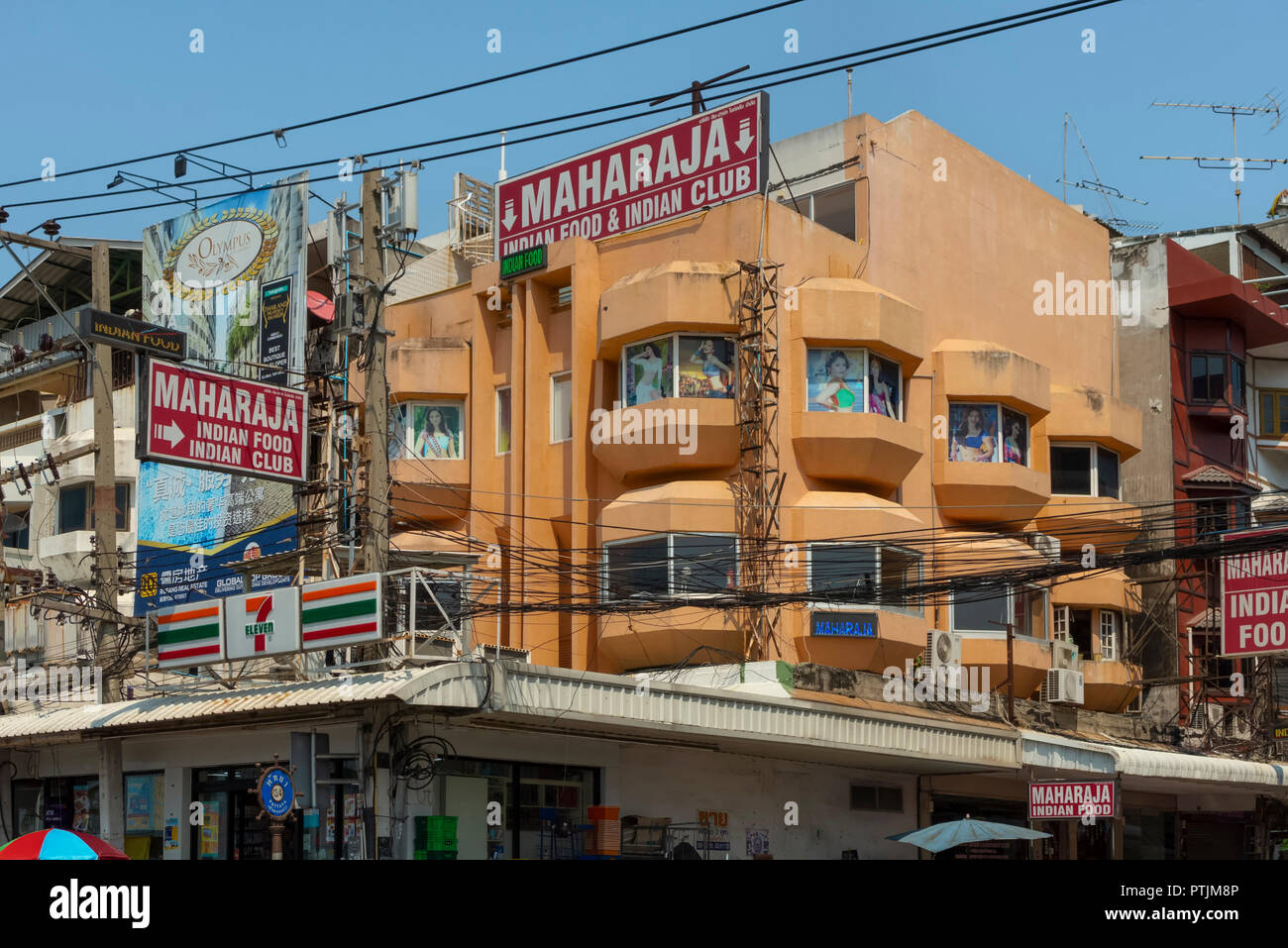PATTAYA,THAILAND - APRIL 14,2018:Beachroad This the Maharaja Club,which ...