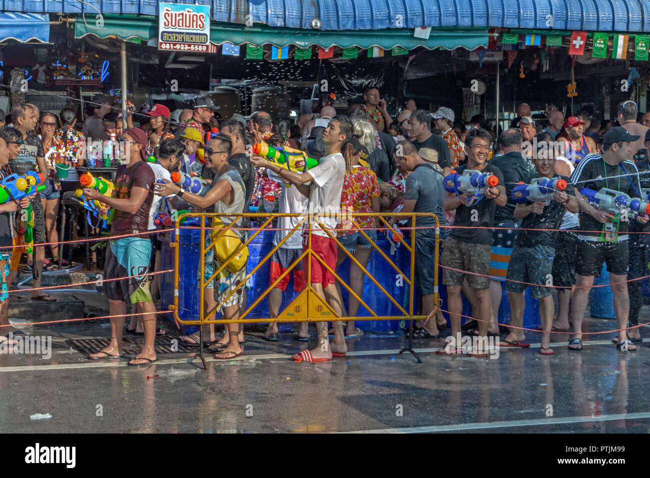 PATTAYA,THAILAND - APRIL 19,2018: Beach Road People celebrated Songkran ...