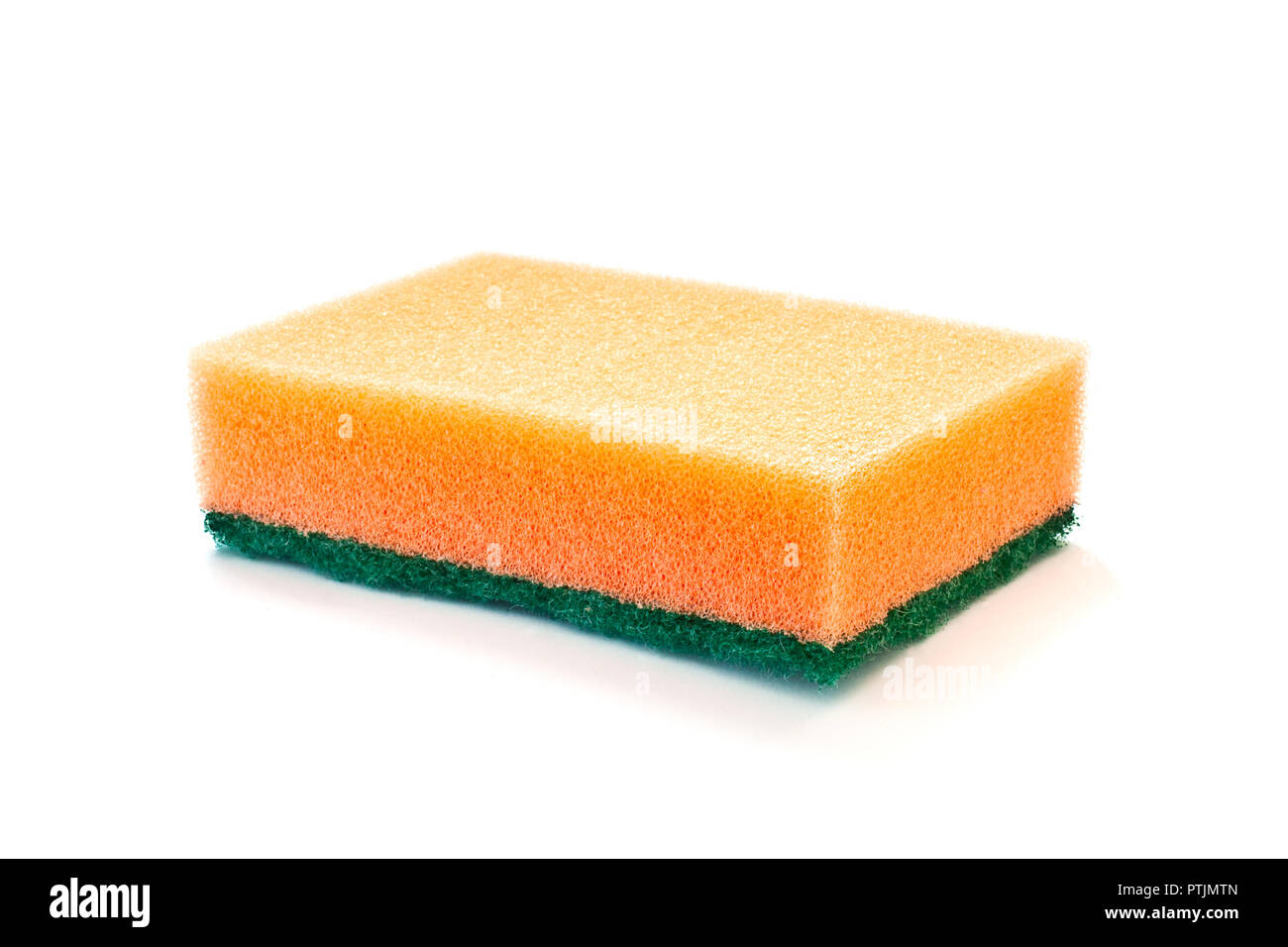 orange sponge isolated on a white background Stock Photo - Alamy