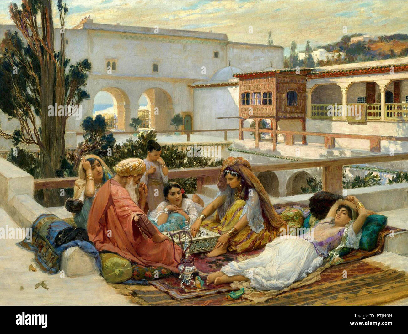 Bridgman Frederick Arthur - the Harem Stock Photo - Alamy