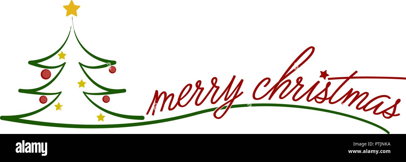 merry christmas tree symbol Stock Vector Image & Art - Alamy