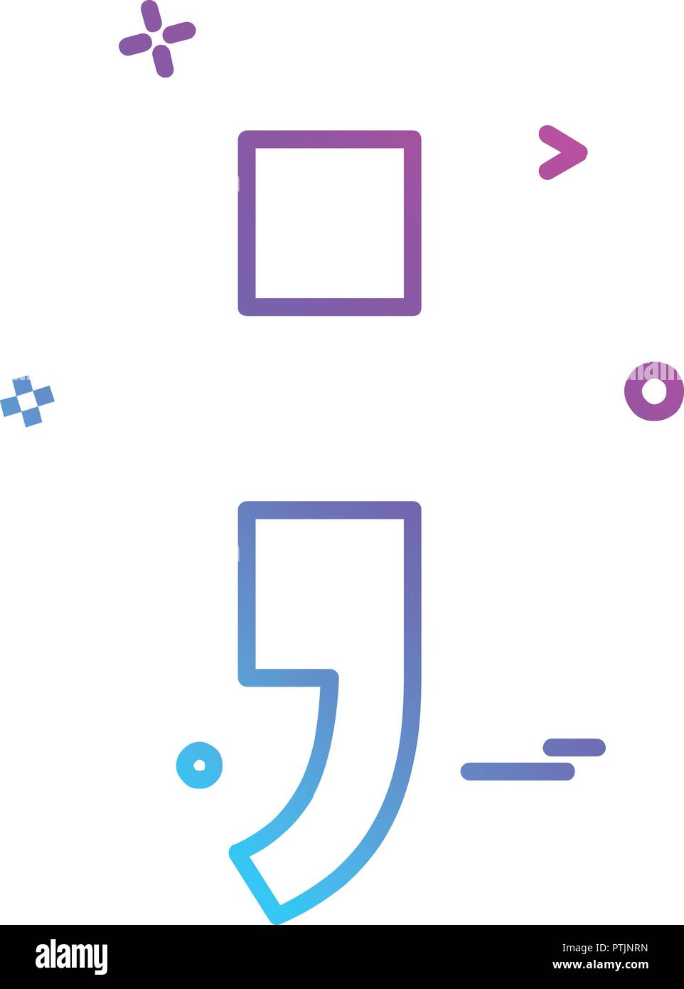 Semicolon vector vectors hi-res stock photography and images - Alamy