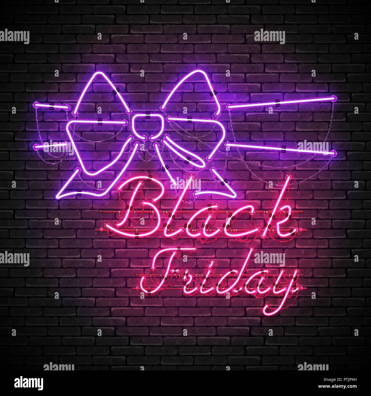Neon illustration black friday logo hi-res stock photography and images ...
