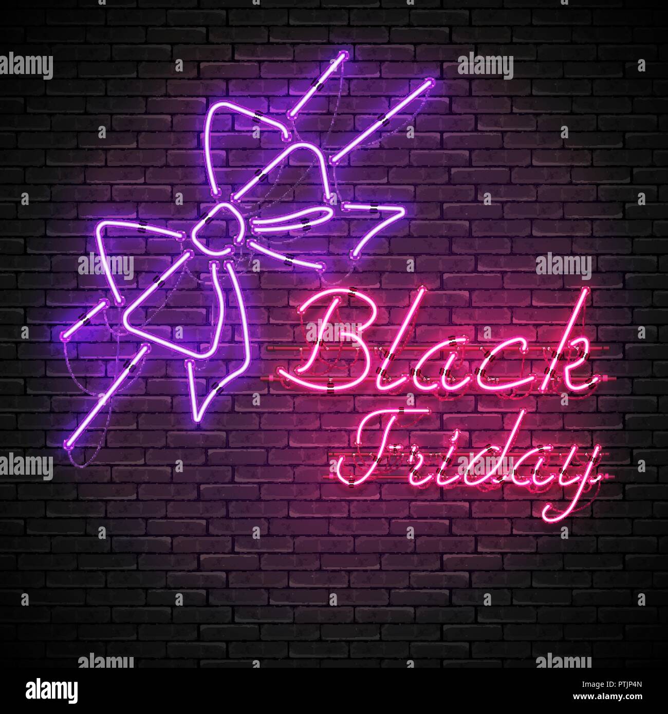 Neon illustration black friday logo hi-res stock photography and images ...