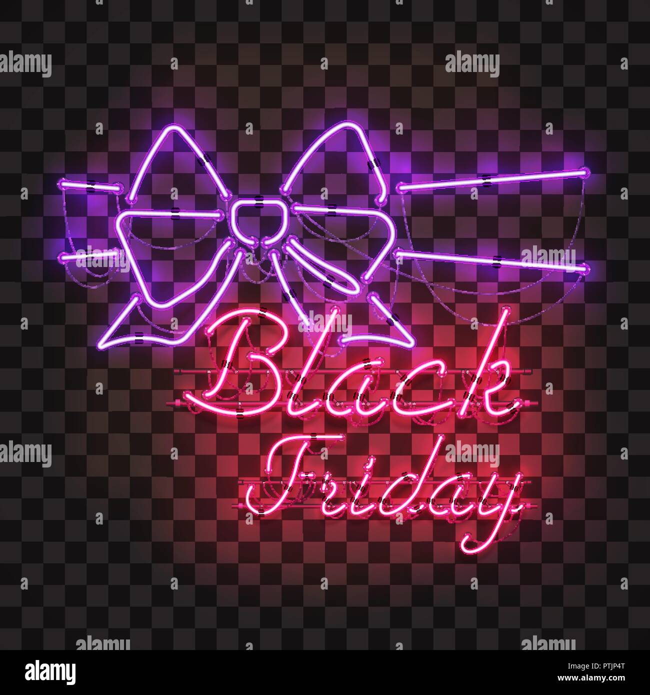 Neon illustration black friday logo Stock Vector Images - Alamy