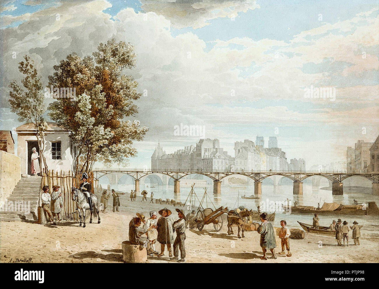 Briullov Alexander - View of Paris Stock Photo - Alamy