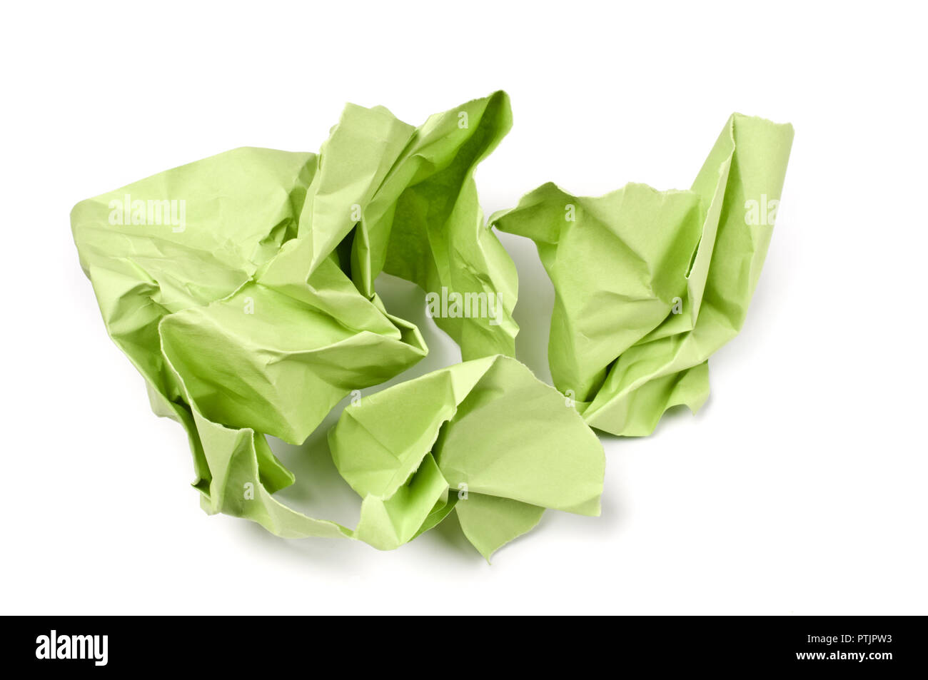 Crumpled paper on white background Stock Photo - Alamy