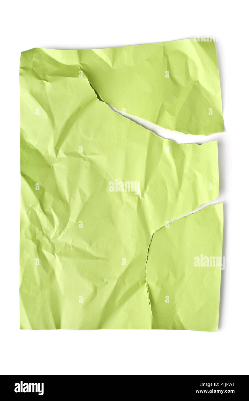 Wrinkled and torn paper on white background Stock Photo - Alamy
