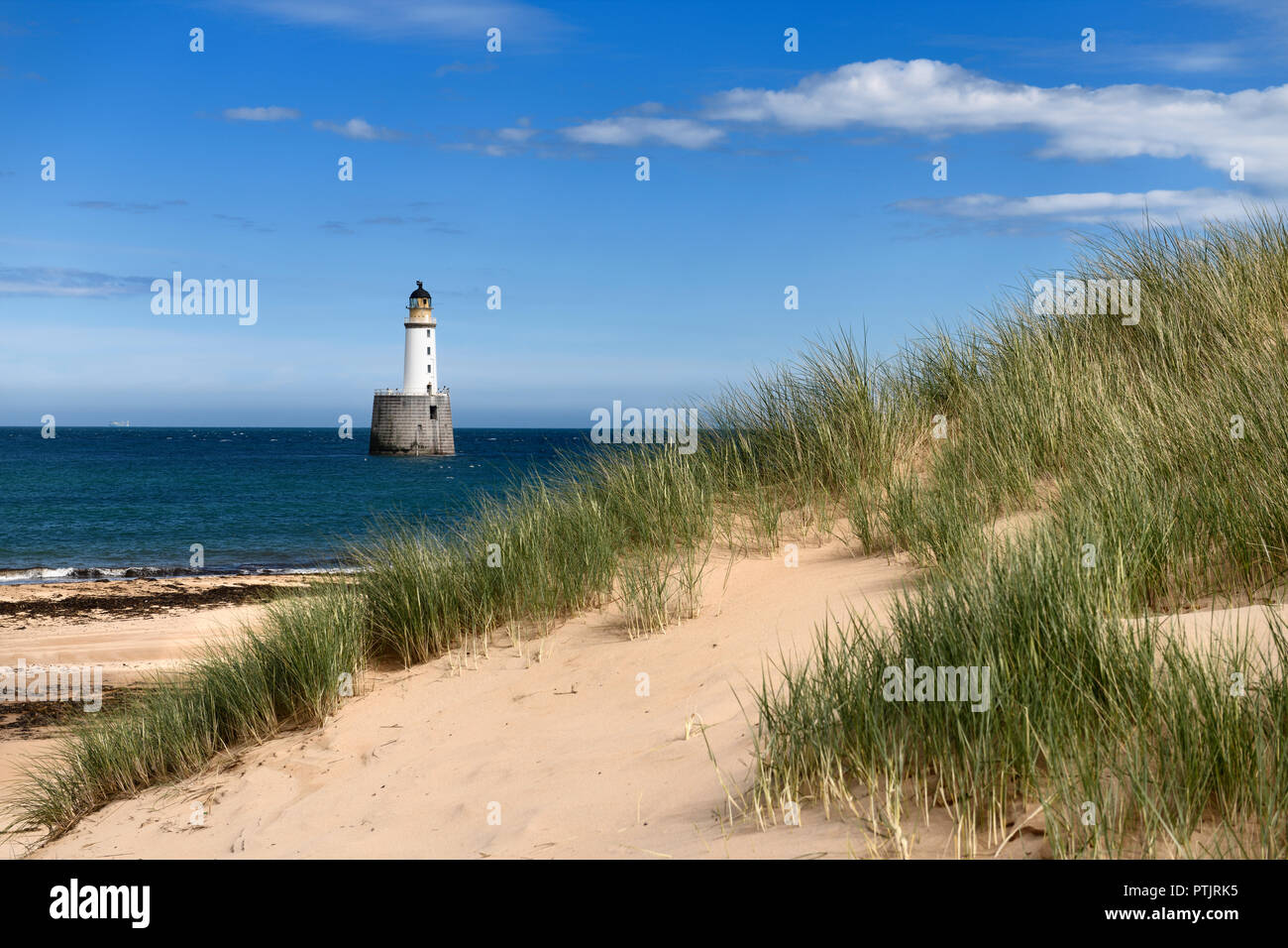 Rattray Head Lighthouse in the North Sea at Buchan Aberdeenshire ...
