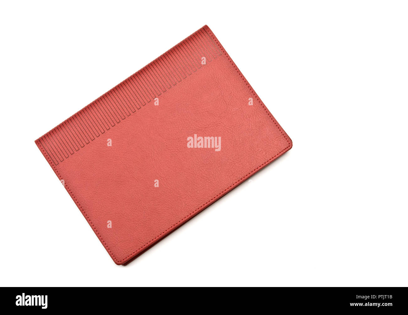 Red-brown notebook on white background Stock Photo - Alamy