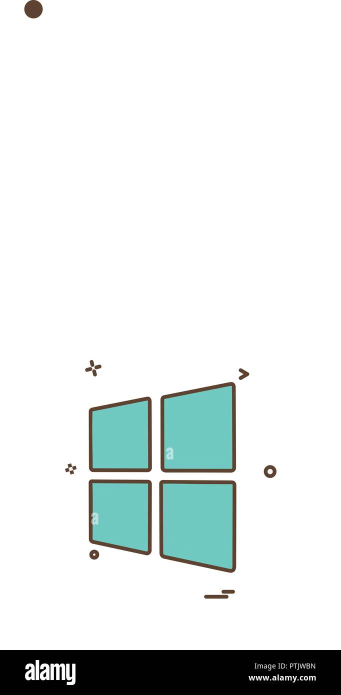 Windows icon design vector Stock Vector Image & Art - Alamy