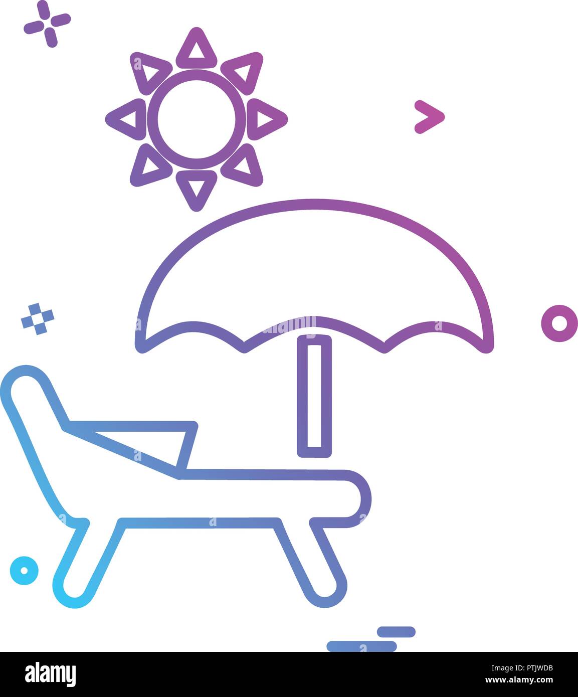 Beach icon design vector Stock Vector Image & Art - Alamy