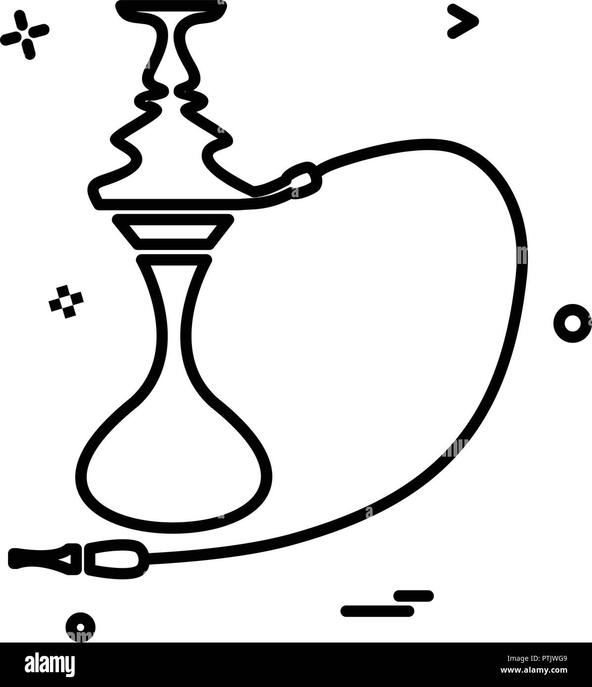Simple Hookah Drawing