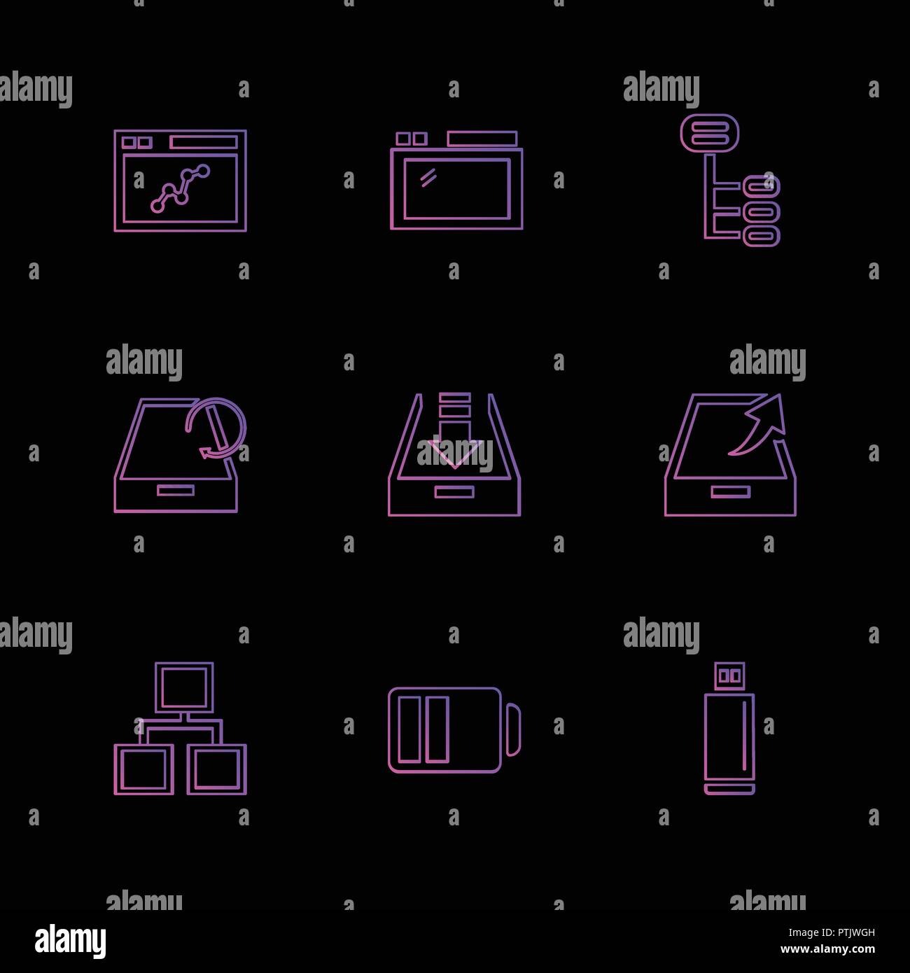 battery , wifi , network , infrared , signals , web , user interface ...