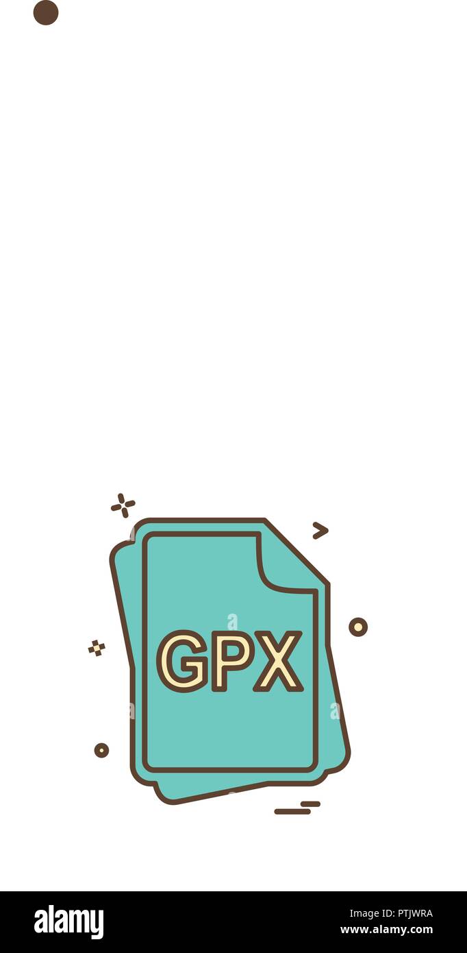 GPX file type icon design vector Stock Vector Image & Art - Alamy